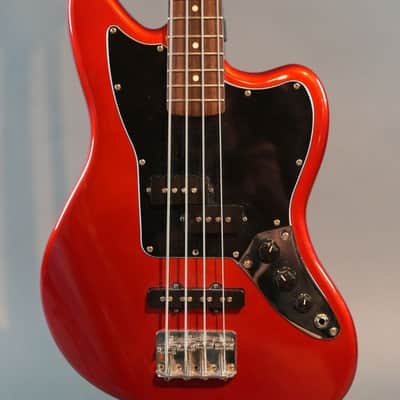 Squier Vintage Modified Jaguar Bass Special SS Candy Apple | Reverb