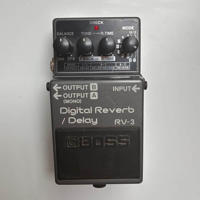 Boss RV-3 Digital Reverb/Delay (Pink or Dark Gray Label) 1994 | Reverb