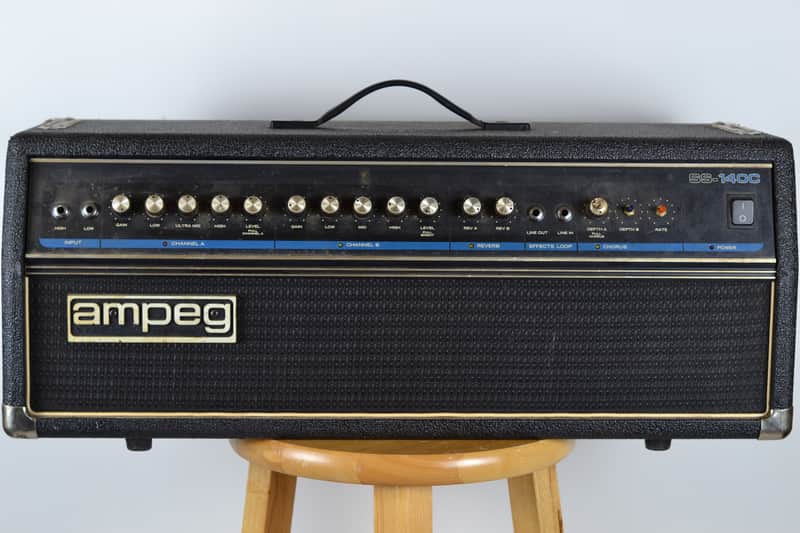 Ampeg SS-140C WILL SHIP 1980s Sterep Chorus Amp Head VH140C | Reverb