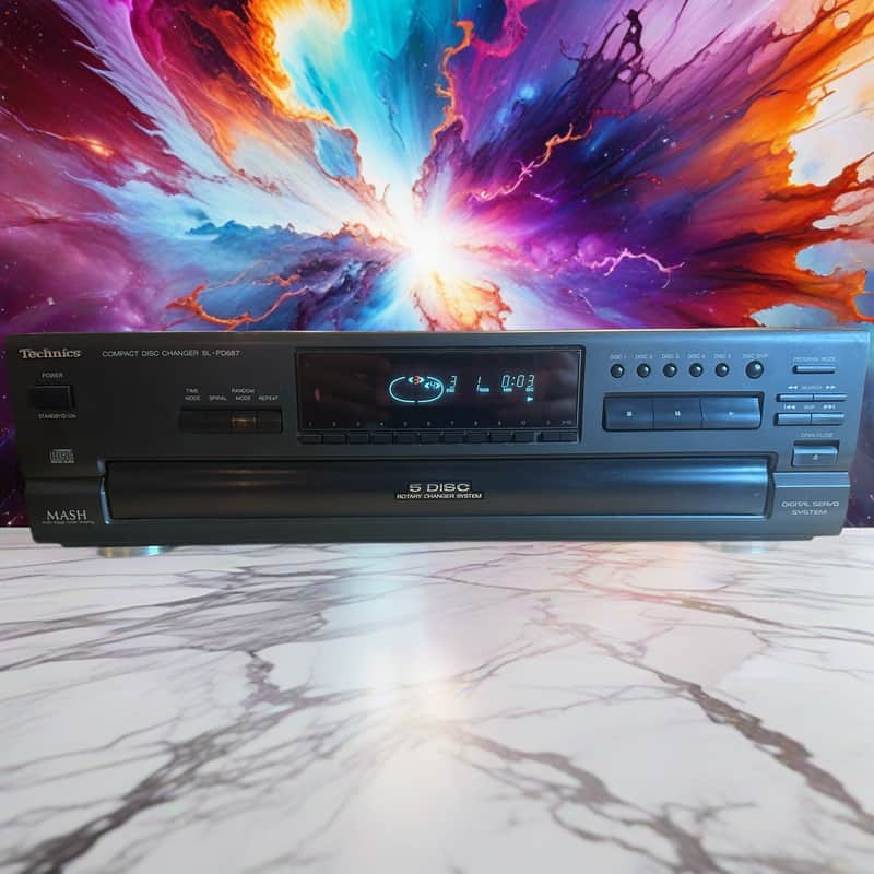 Technics SL-PD687 Compact Disc Changer - 5 Disc - Black - | Reverb