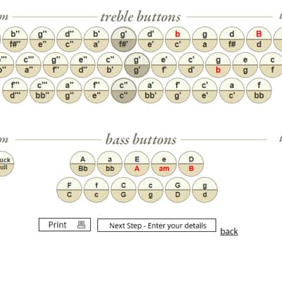 8226 - Alpine Blumen "Hessmuhler" Steirische Diatonic Button | Reverb