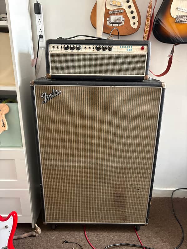 (AB165) Fender Bassman "Drip Edge" w/ 2x12 Cab. 1967 - 1969 - | Reverb