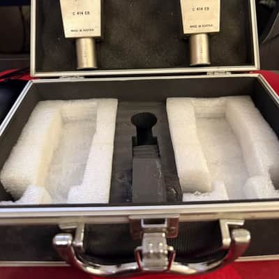 AKG C414 EB with Nylon CK12 Capsule (Pair) 1970s - Silver | Reverb