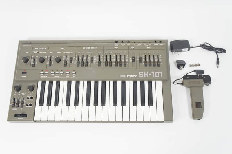 Roland SH-101 w/ MGS-1 Grip Monophonic Analog Synthesizer | Reverb