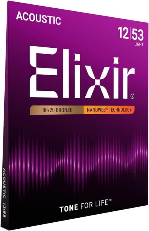 Acoustic Guitar Strings Light 12-53 Elixir 11052 Bronze | Reverb