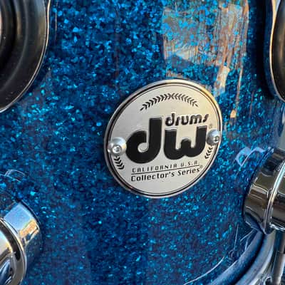 DW Collector's Maple VLT 8x10 Rack Tom in Blue Glass Glitter | Reverb