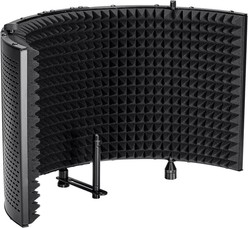 Microphone Isolation Shield with Metal Frame and Acoustic | Reverb