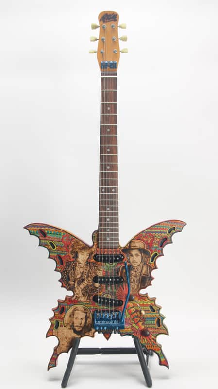 R. C. Kelly Cream Butterfly Electric Guitar (Art) | Reverb
