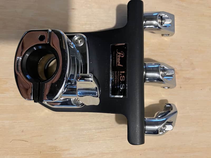 Pearl ISS Drum Suspension mount 2000's - Chrome / Black | Reverb