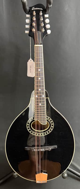 Eastman MD404-BK Oval-Hole A-Style Mandolin Gloss Black Top | Reverb