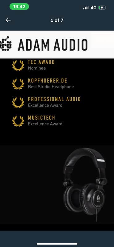 Adam Audio SP5 - Black gold plated closed back studio | Reverb
