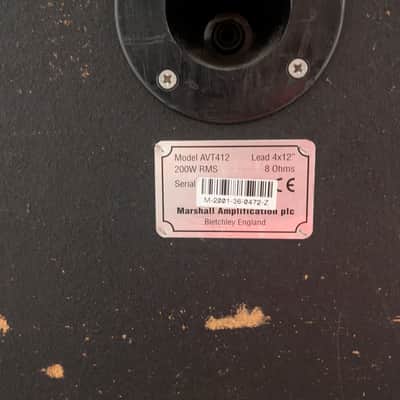 Marshall AVT412 - 4x12 / 8 Ohm / 200 Watt - Slant Extension | Reverb