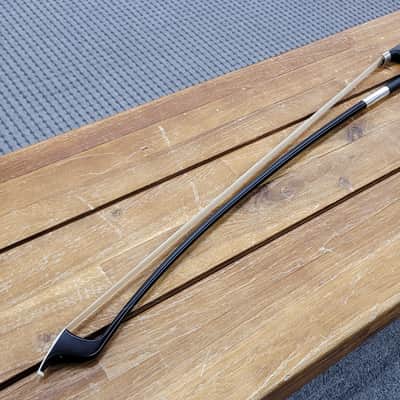 Presto 1/2 Size Carbon Fiber Bass Bow Ebony | Reverb