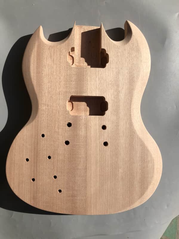 Left Hand Guitar Body Mahogany Wood Guitar Project SG Style | Reverb