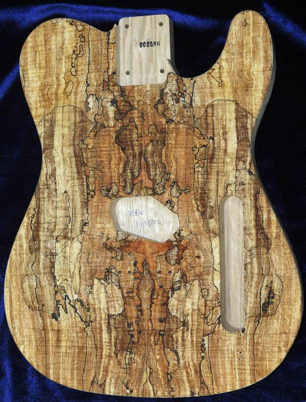 Flamed Spalted Maple Top / Butternut Wood Telecaster Tele | Reverb