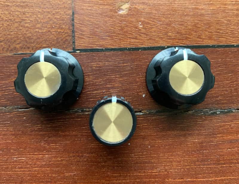 Boss Guitar Effects Pedal Set of 3 Gold Control Knobs Fits | Reverb
