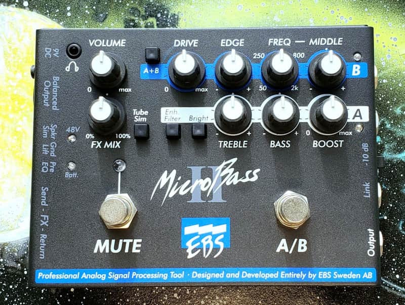 EBS MicroBass II Bass Preamp/DI/EQ/Drive/Boost, Excellent | Reverb