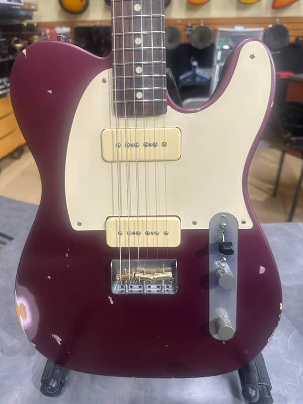 Brand New Bill Nash Tele P 90s Burgandy | Reverb