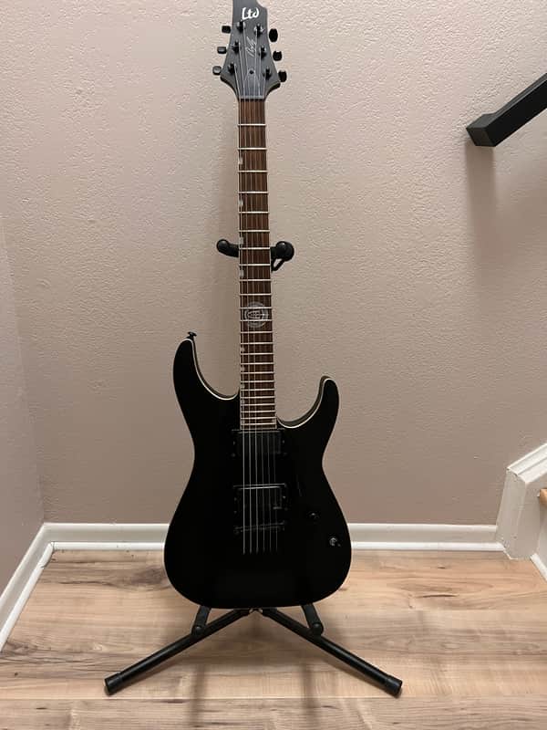 ESP LTD Andy James Signature AJ-1 2014 - Black Satin w Het | Reverb