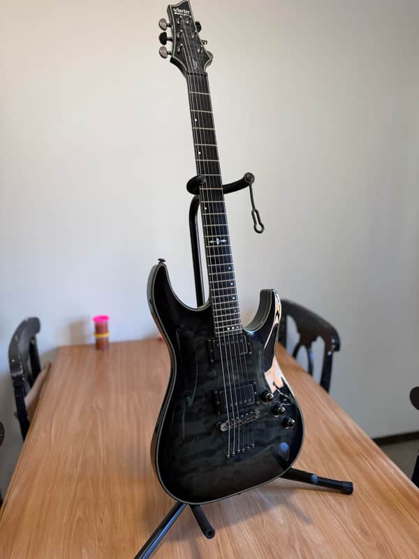 Schecter C-1 Hellraiser Hybrid - translucent black | Reverb