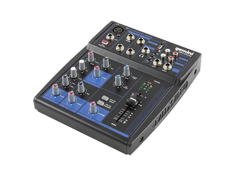 Gemini GEM-05USB 5 Channel Mixer with Bluetooth | Reverb