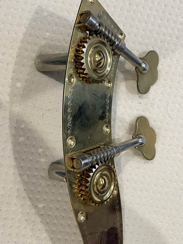 Two Double Bass Tuning Heads on a Plate | Reverb UK