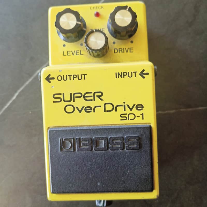 Boss SD-1 Super OverDrive (Black Label) 1981 - 1988 - Yellow | Reverb