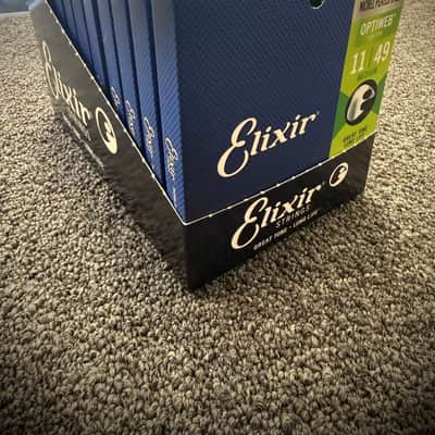 12 Individual Packs of Elixir 19102 Optiweb Nickel Plated | Reverb