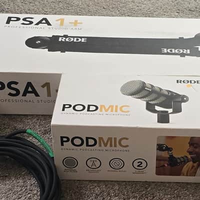Rode PodMic Dynamic Broadcast Microphone and Boom Arm, and | Reverb
