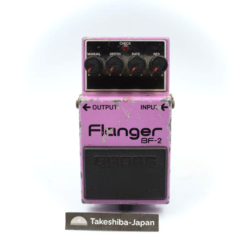 Boss BF-2 Flanger 1982 Made In Japan Black Label ACA Vintage | Reverb