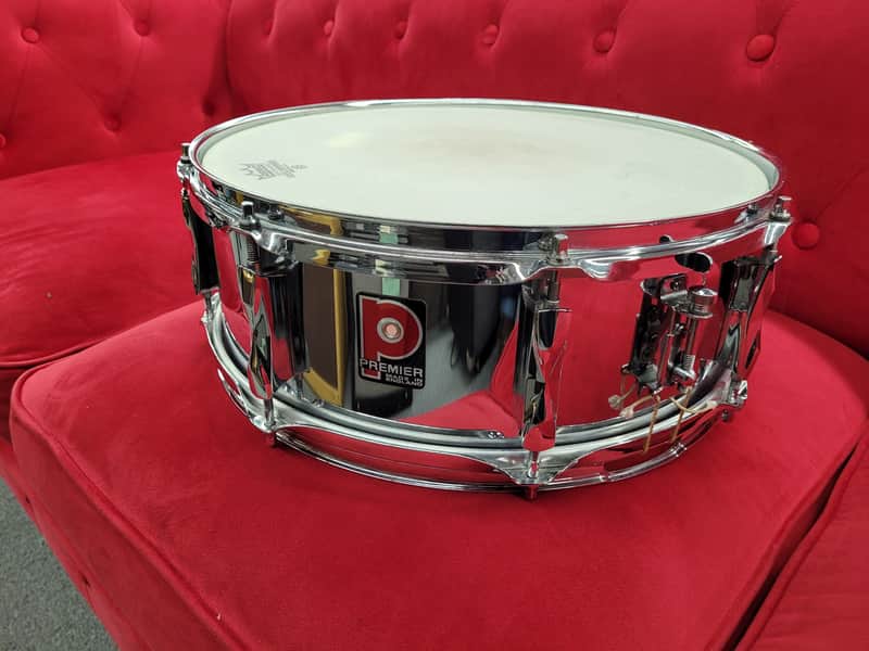 Premier Steel shell snare drum 14x5 - Chrome | Reverb