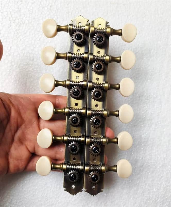 Vintage Bronze 12 String Classical Guitar Open Machine Heads | Reverb