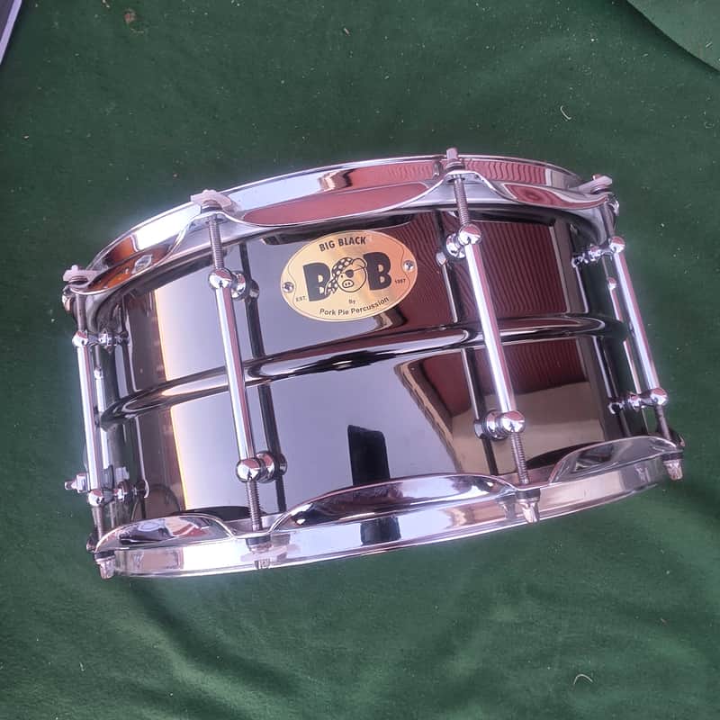 Pork Pie PP6514BB Big Black Brass 6.5x14" Snare Drum with | Reverb