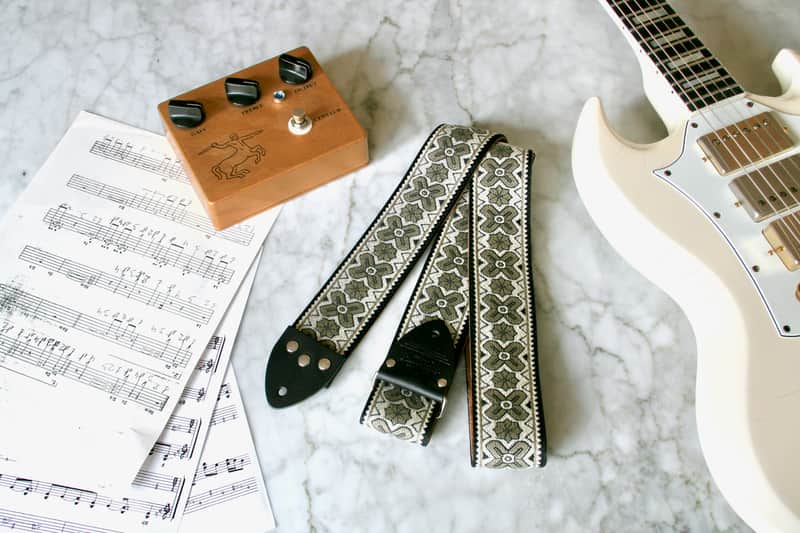 Vintage 60s Grey 'Greenwich' Hippie Guitar Strap Replica | Reverb