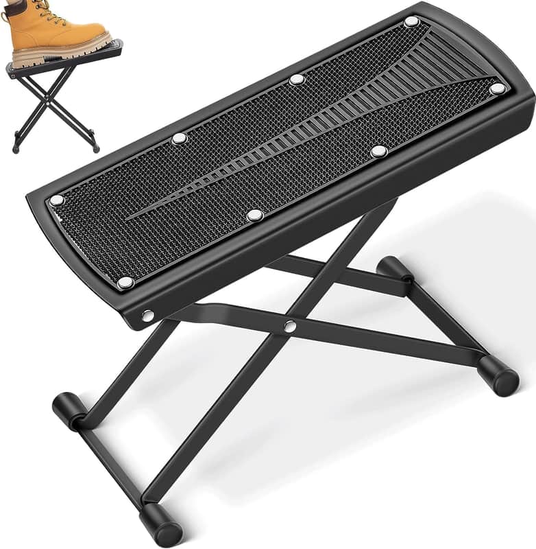 Guitar Foot Stool: 6 Position Height Guitar Foot Rest Folding | Reverb