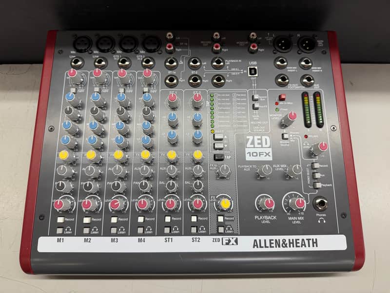 Allen & Heath ZED-10FX 10-Channel Mixer with Effects 2010 - | Reverb
