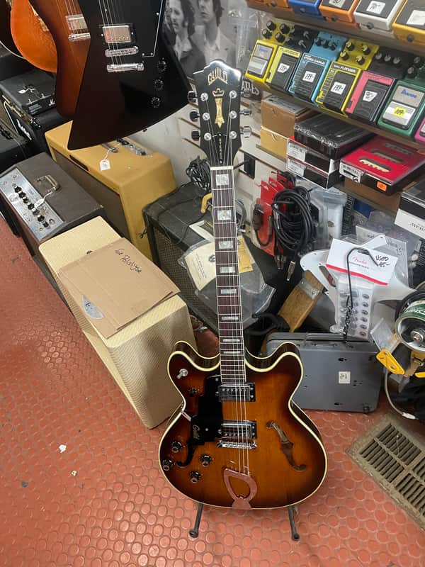 Guild Starfire IV archtop electric lefty 1976 - Burst | Reverb