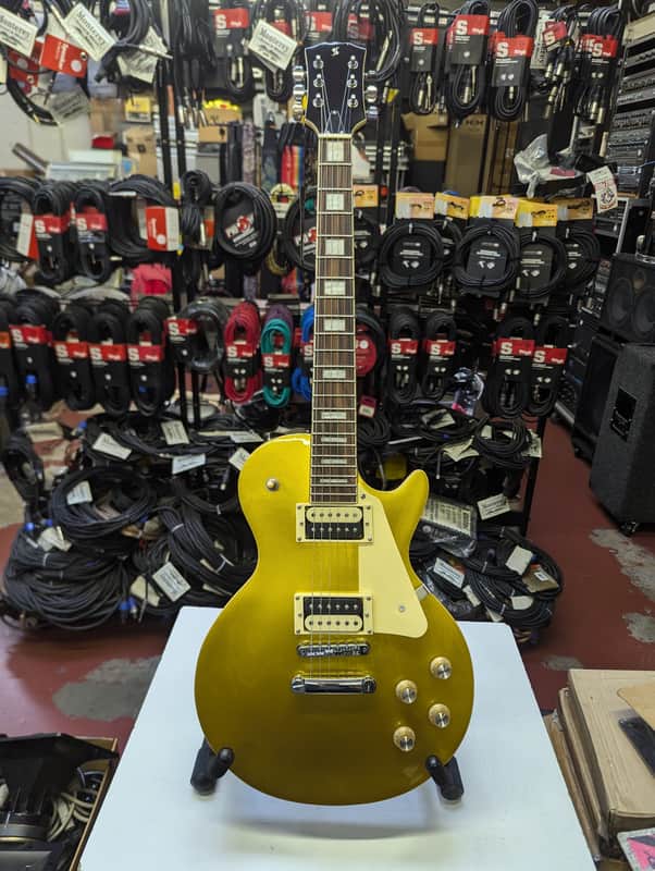Brand New! Stagg Gold Top Les Paul Style Electric Guitar - | Reverb
