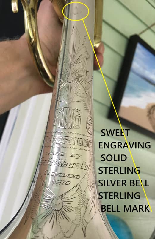 BLOW OUT DEAL KING SILVERTONE CORNET 1949 STEARLING SILVER | Reverb