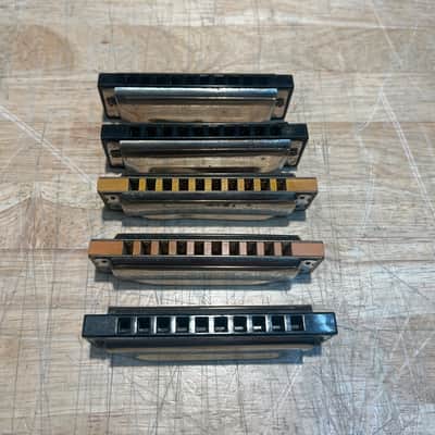 Hohner pack of 5 Five used harmonicas Blues Harp (2) Special | Reverb