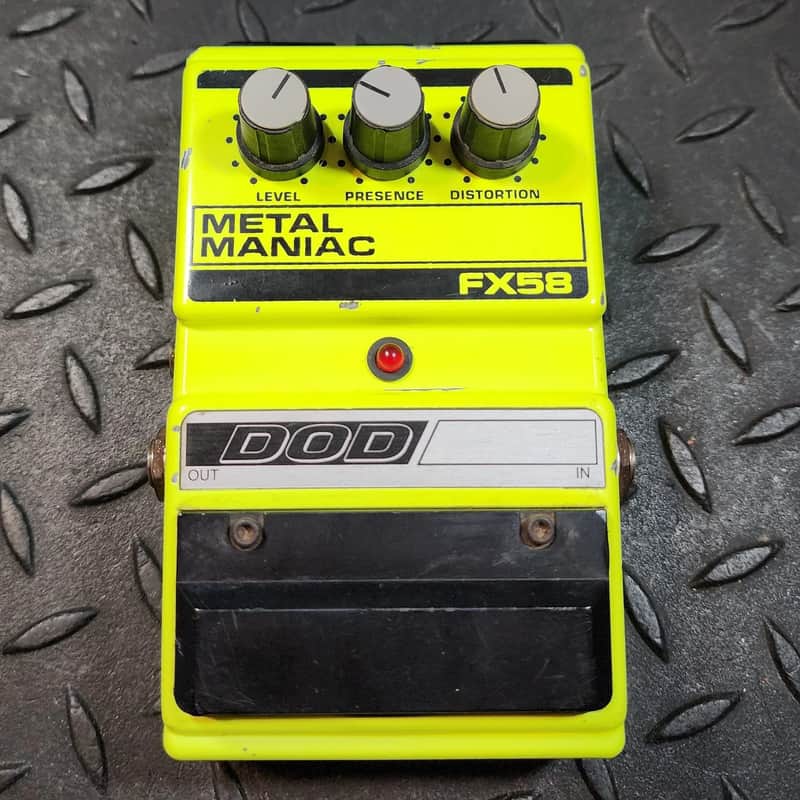 DOD FX58 Metal Maniac Heavy Distortion 1989 - 1993 - Yellow | Reverb
