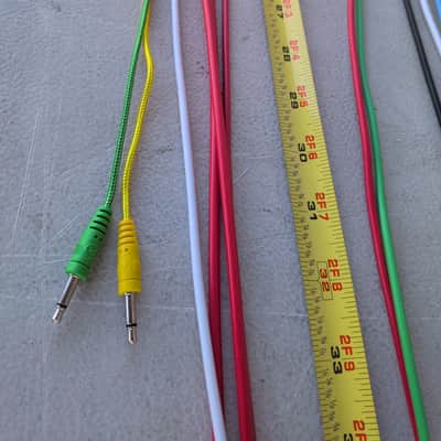 30+ Eurorack Patch Cable Bundle - Black, White, Green, Red, | Reverb