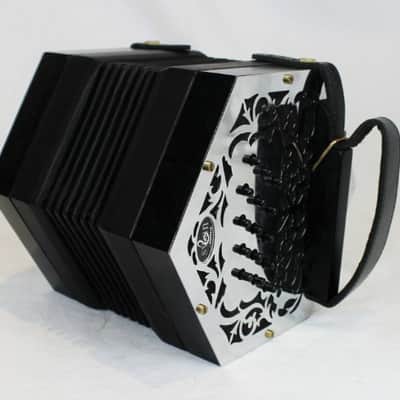 McNeela Swan 30 Button Anglo Concertina in C/G; black | Reverb