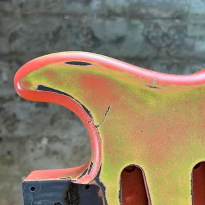 Warmtone CG Hss Strat Style Guitar Body Relic "Faded Pink” | Reverb