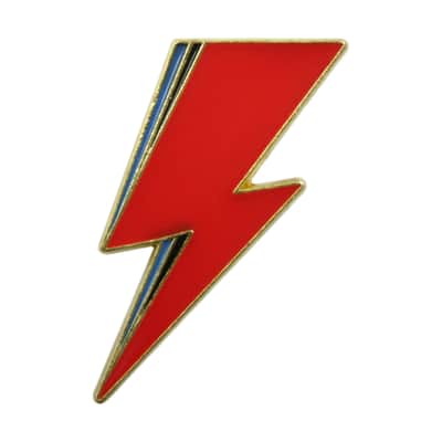 Enamel Pin - David Bowie - Lightning Bolt - 1.25" x .5" | Reverb