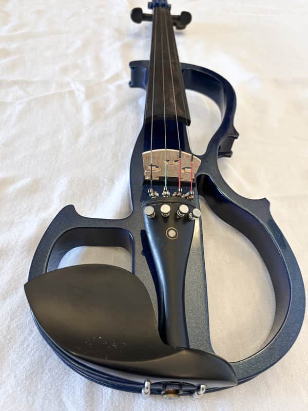 Cecilio 4/4 Silent Violin CEVN-2BL Metallic Blue 2000's | Reverb