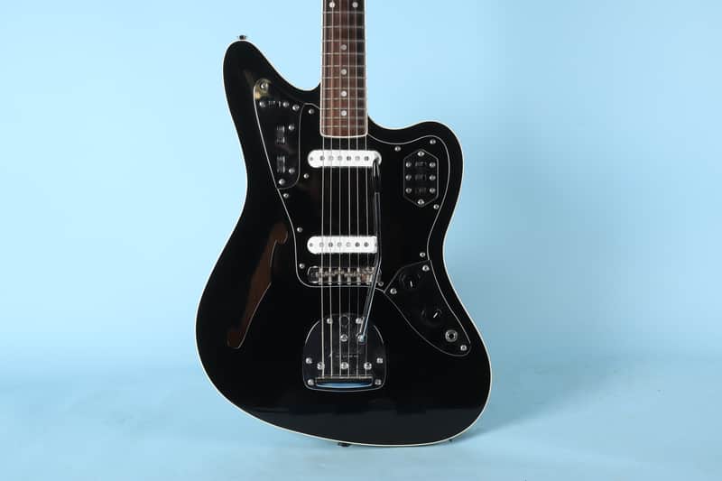 2012 Fender Jaguar MIJ FSR Thinline Jaguar LE Black Made in | Reverb