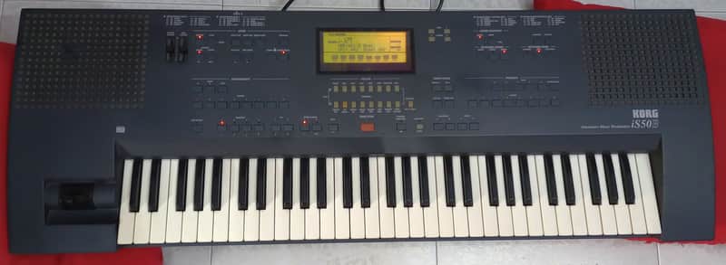 Korg iS50B iS 50 B dark blue Bosted 1999 keyboard synth | Reverb