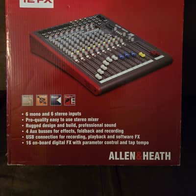 Allen & Heath ZED-12FX 12+2 Channel Mixer with Effects-2018- | Reverb