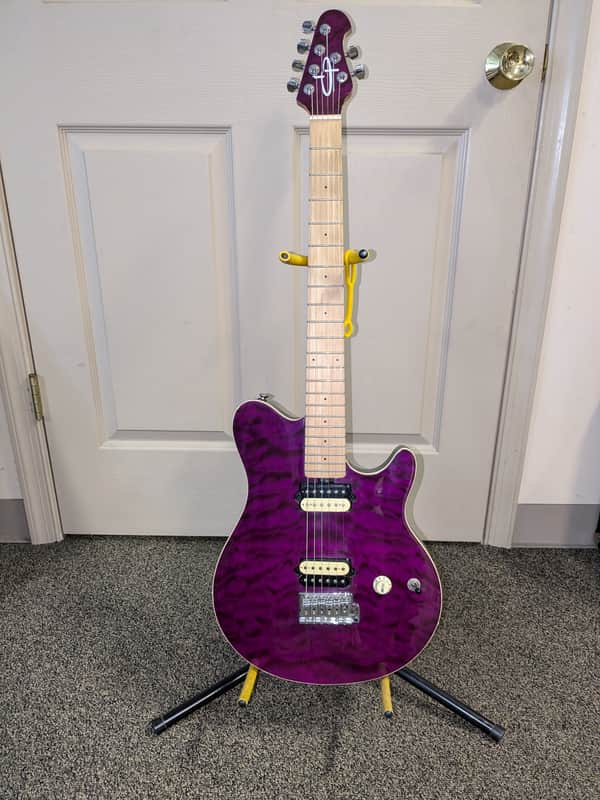 OLP MM1 EVH Axis Transparent Purple Electric Guitar | Reverb
